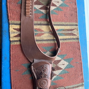 Western Leather Shoulder Carry Holster Fits Colt SAA 1873 Ruger ...