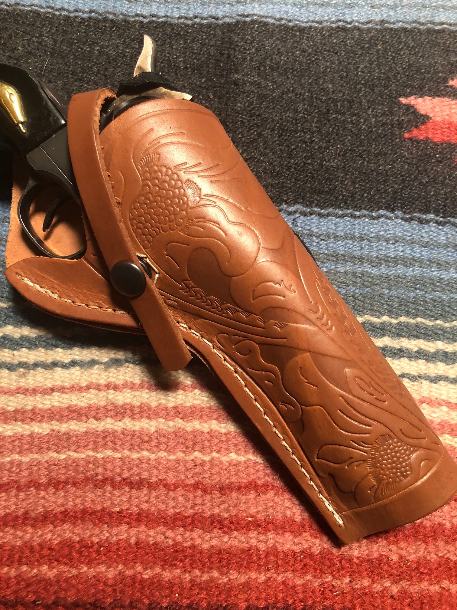 Western Cross Draw Holster Fits Colt SAA, Ruger Vaquero Uberti ...