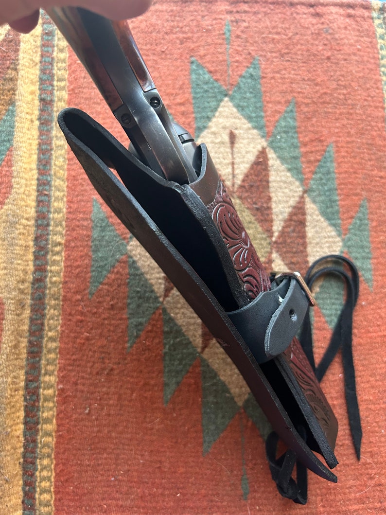 Cowboy Western Fast Draw Leather Holster Fits Colt SAA 1873 Ruger ...