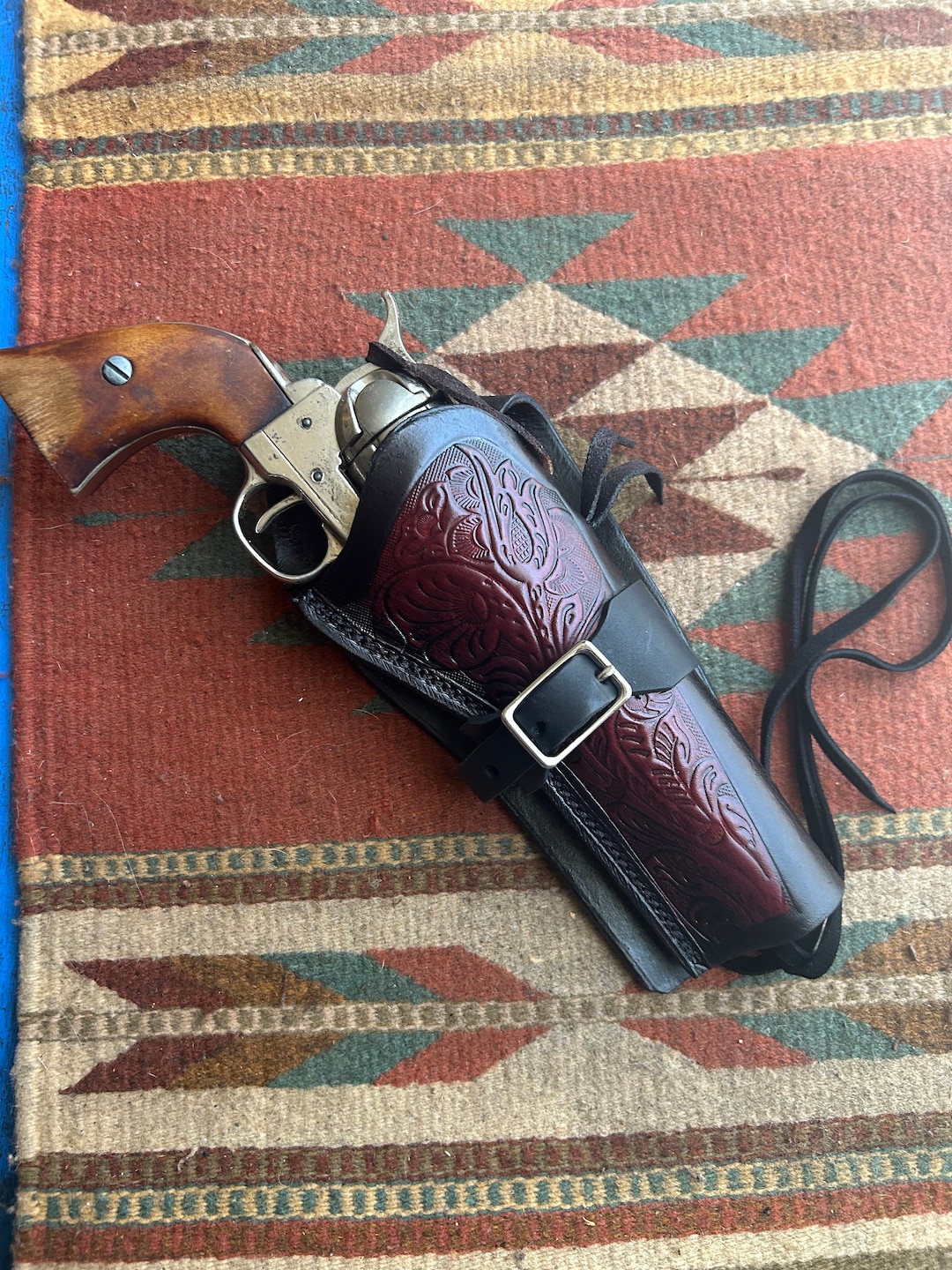 Cowboy Western Leather Cross Draw Fast Draw Holster Fits Colt SAA 1873 ...