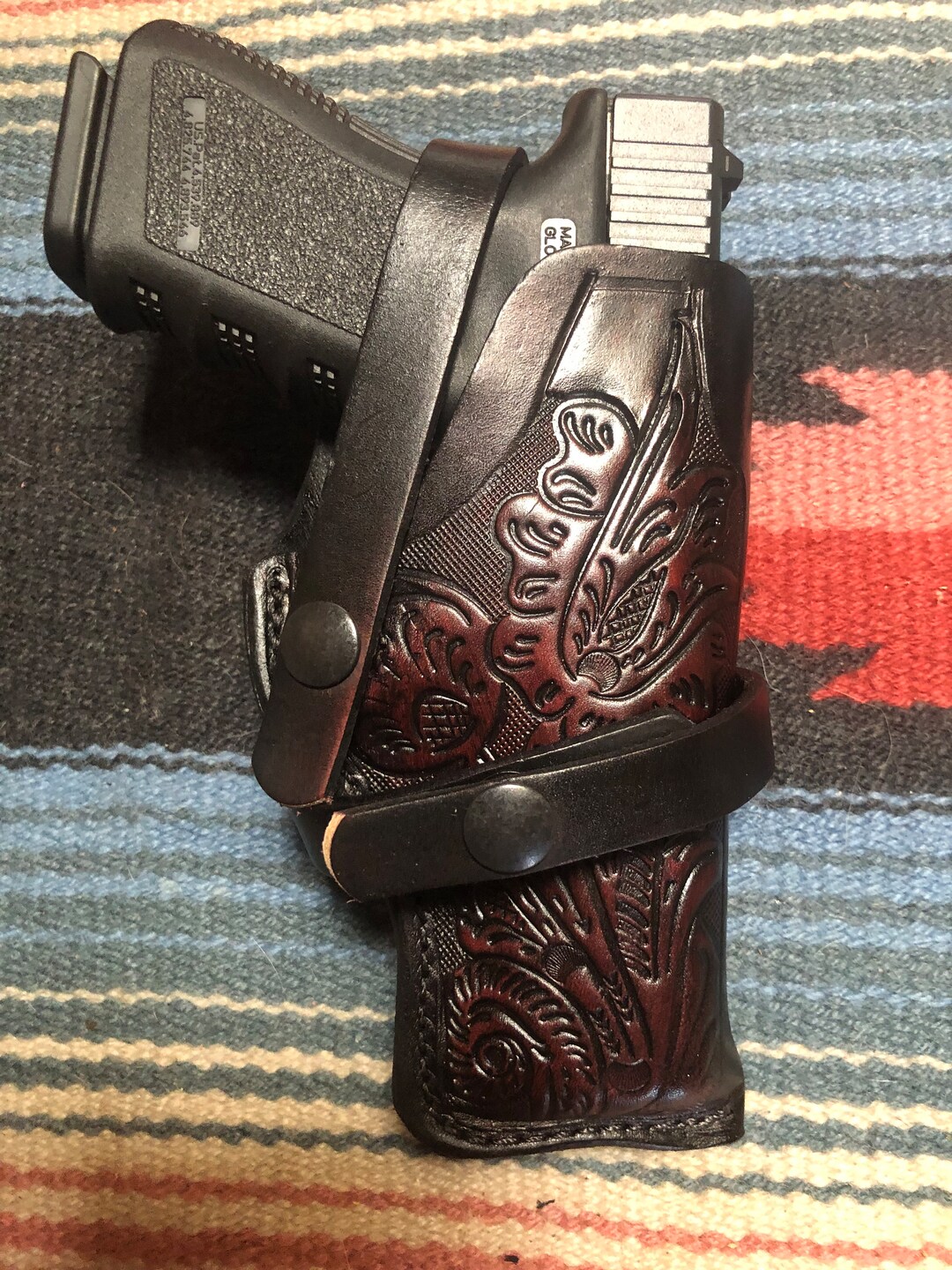 Western Style Field Holster W Floral Scroll Fits Glock 17 & 22 *can ...