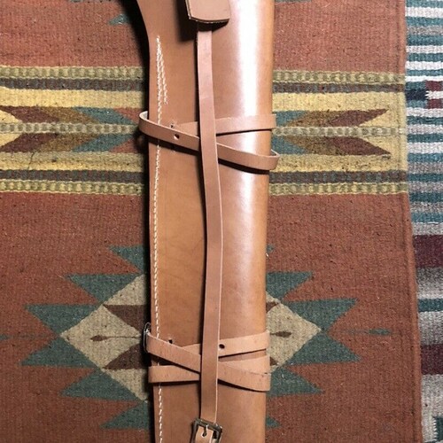 Leather Rifle Scabbard for Lever Action Carbine Horseback or - Etsy