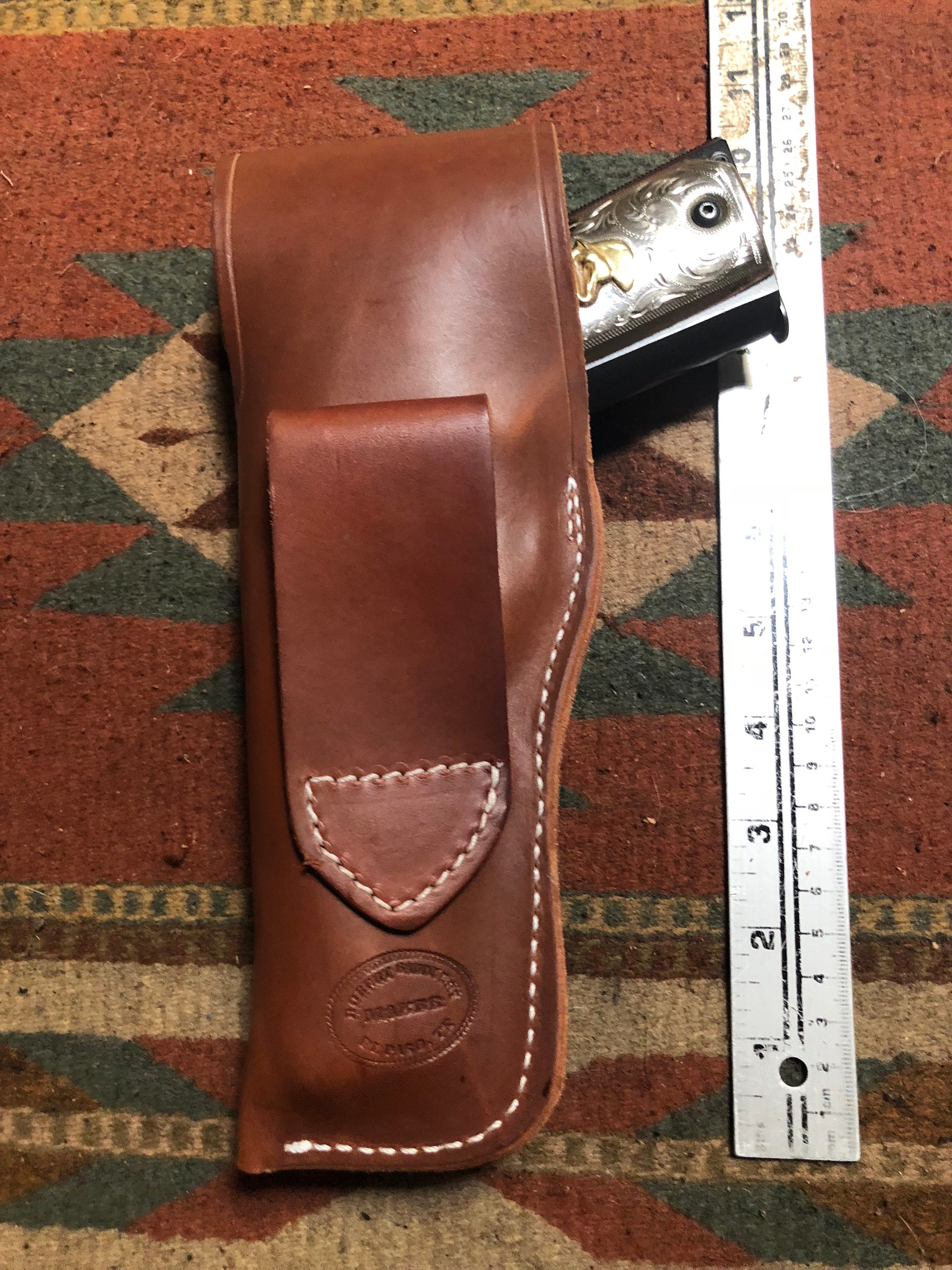Tanned Leather Flap Field Holster Fits Colt Model 1911 Springfield ...