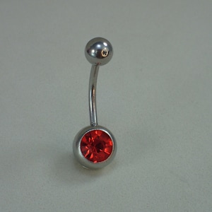 Ruby Navel Ring, Belly Button Jewelry, Belly Button Ring Piercing, July ...
