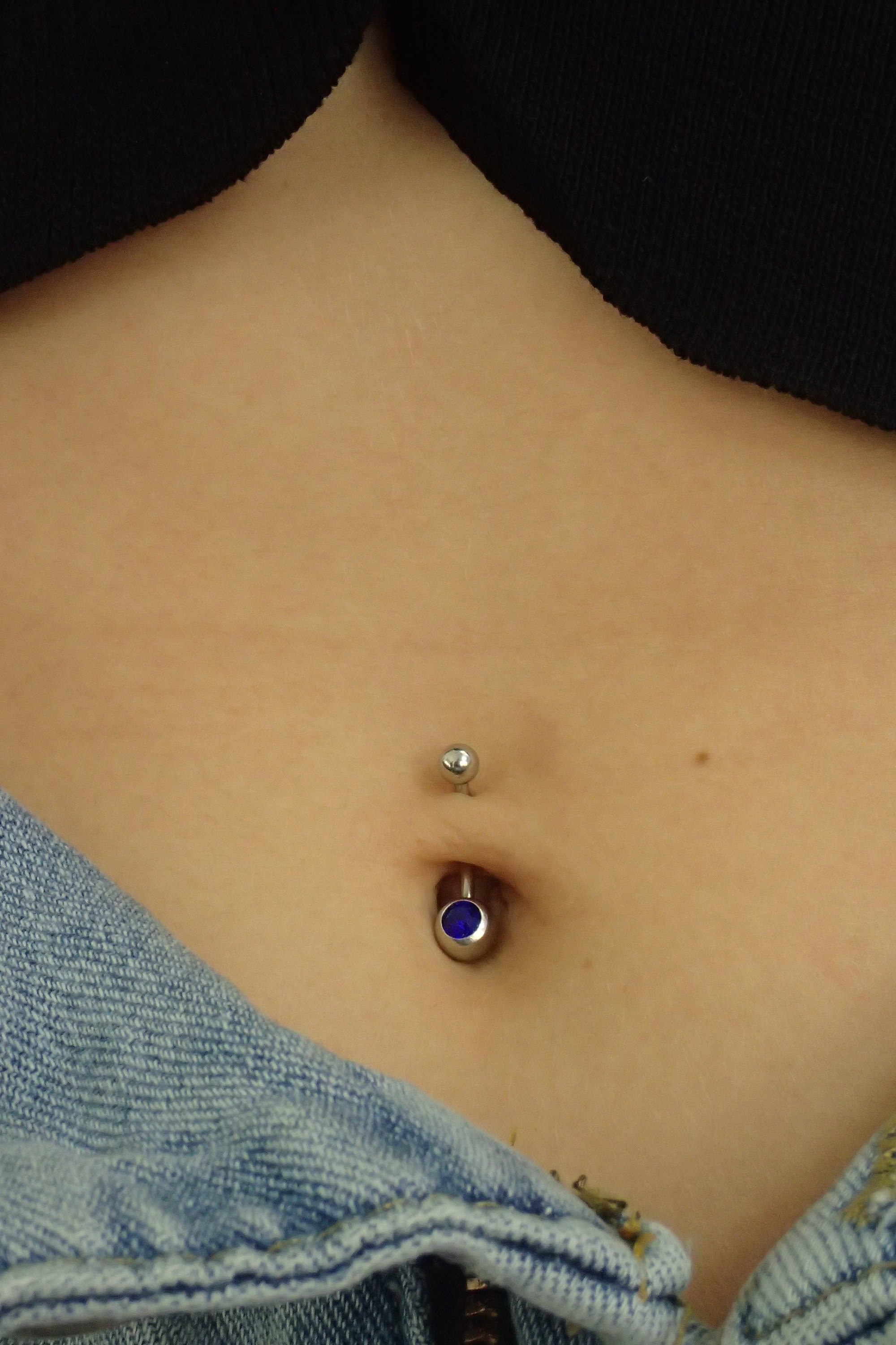 Blue Sapphire Navel Ring Belly Button Jewelry Belly Piercing | Etsy