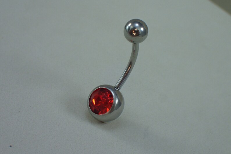 Ruby Navel Ring, Belly Button Jewelry, Belly Button Ring Piercing, July ...