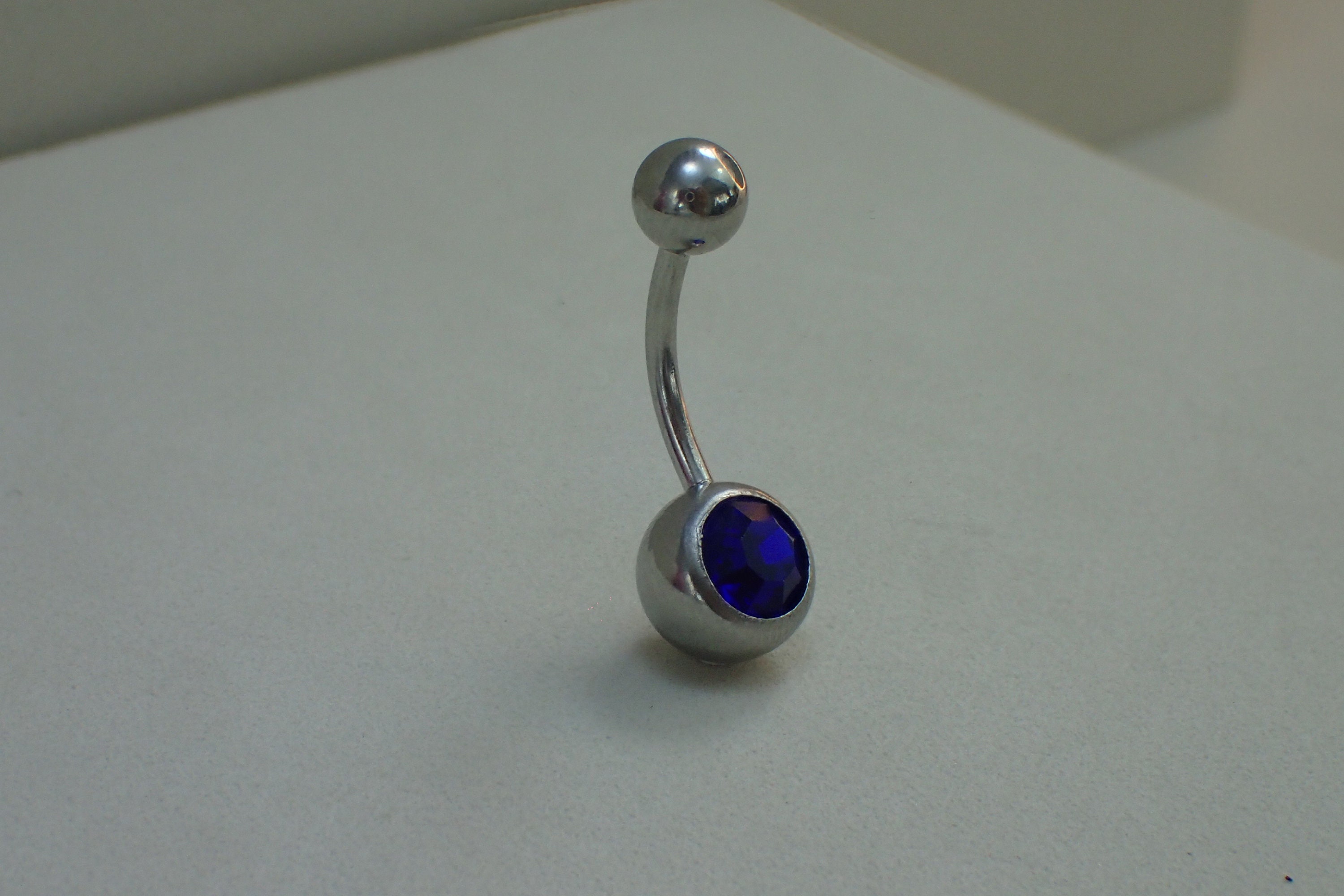 Blue Sapphire Navel Ring Belly Button Jewelry Belly Piercing - Etsy UK