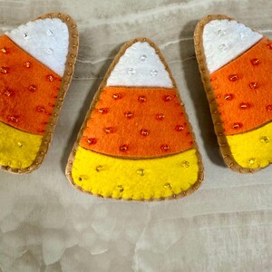 Hand-stitched Felt Candy Corn Sugar Cookie: Halloween Decor - Etsy
