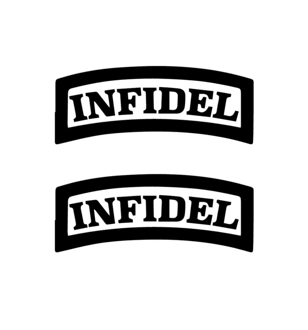 2 Pack Infidel Decal Vinyl Sticker Graphics for Car Truck SUV Van Wall ...