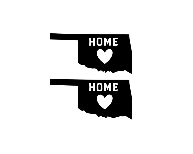 I Love Oklahoma Custom Vinyl Decal Sticker Choose Your Color and Size ...