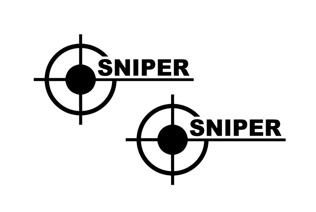 2 Pack - Sniper Decal - Vinyl Sticker Graphics for Car Truck SUV Van ...