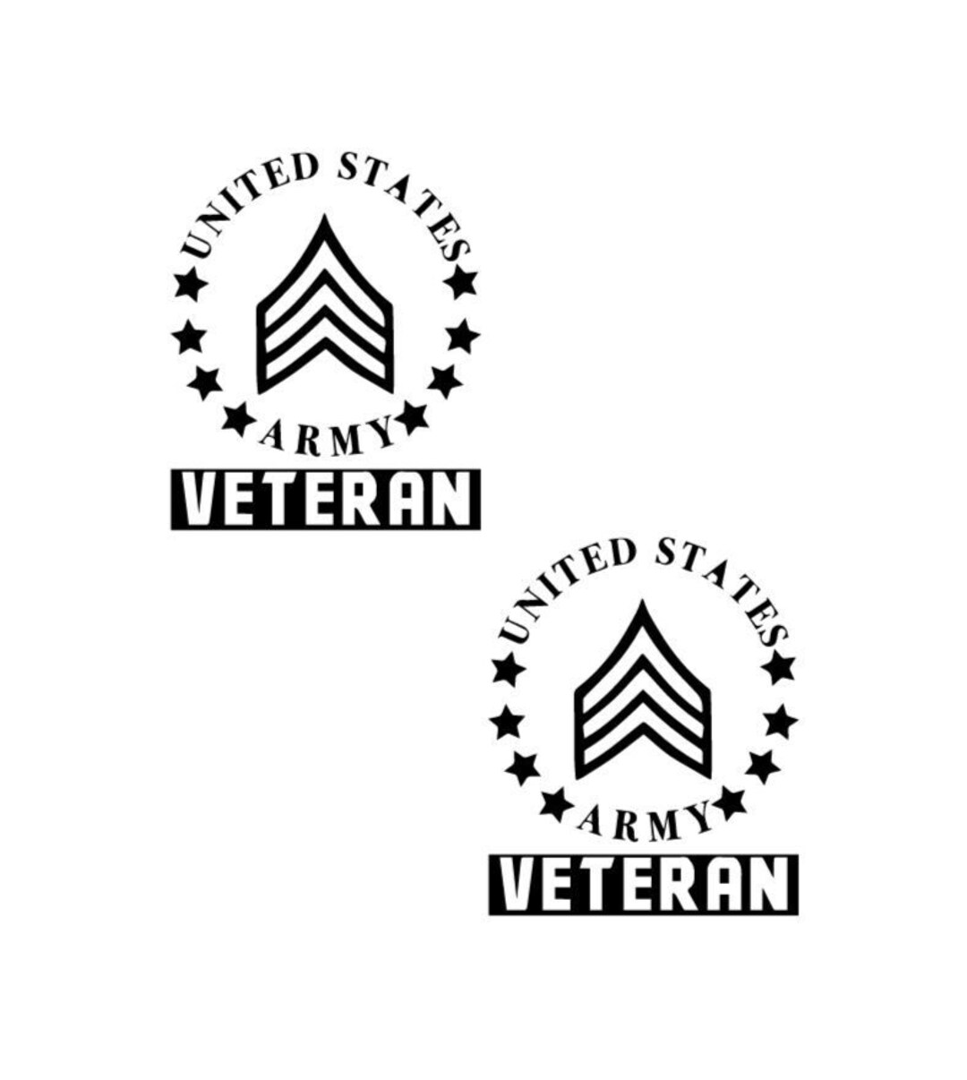2 Pack - United States Army Veteran - Vinyl Sticker Decal | Cars Trucks ...