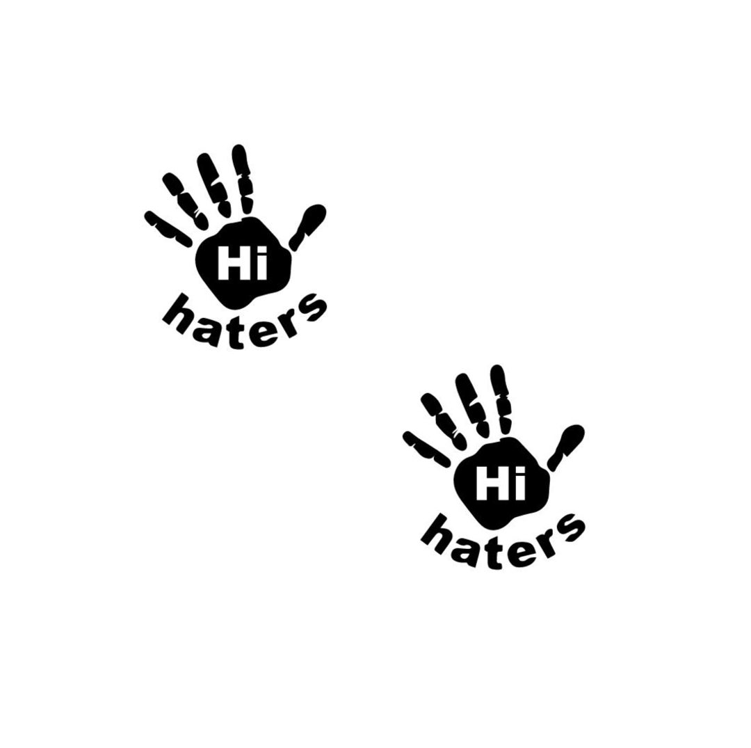 2 Pack Hi Hater Decal Vinyl Sticker Graphics for Car Truck SUV Van Wall ...