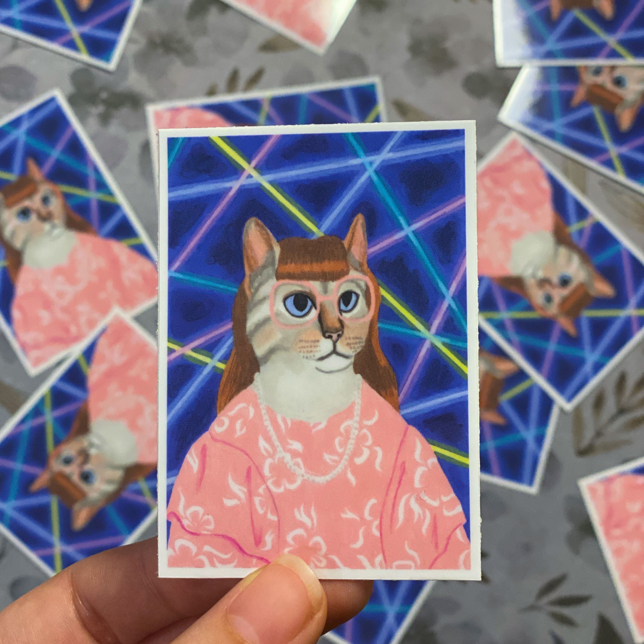 80s Awkward School Portrait Cat 1 - Etsy