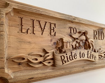 Live to Ride Sign - Etsy