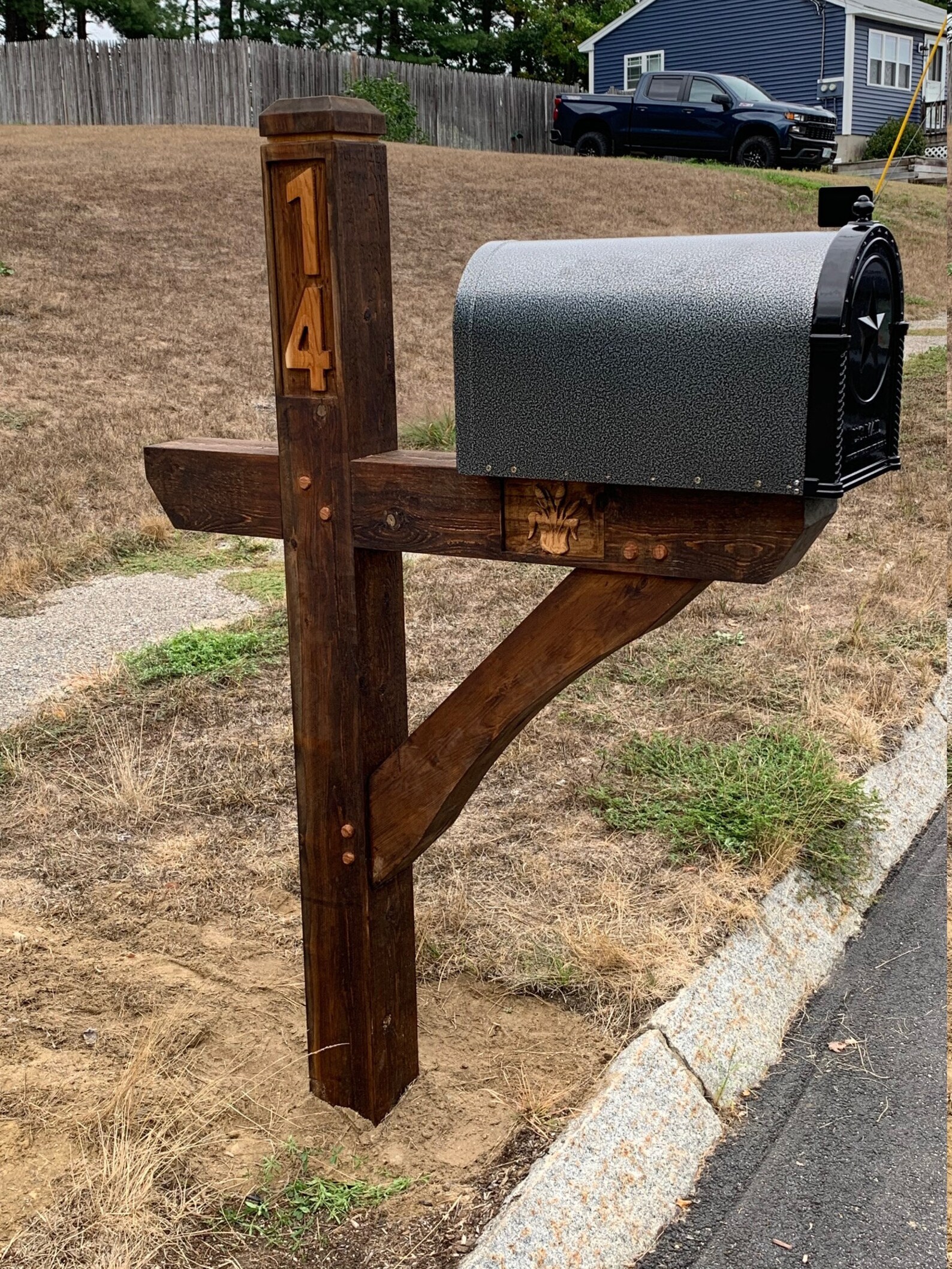 Custom Handmade Country Cedar Mailbox Post | Etsy
