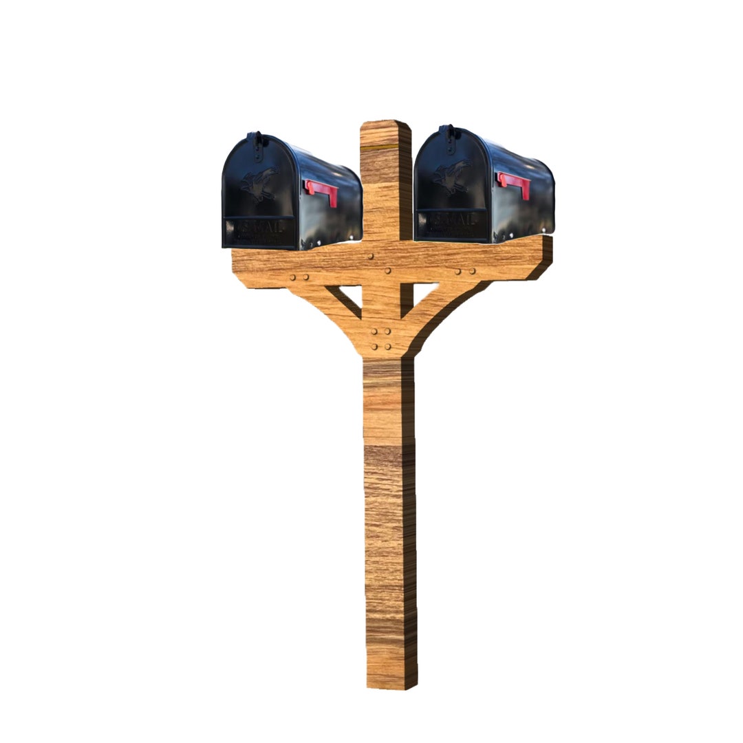 Country Twin Mailbox Timber Frame Post Custom Handmade Rough Sawn Cedar ...