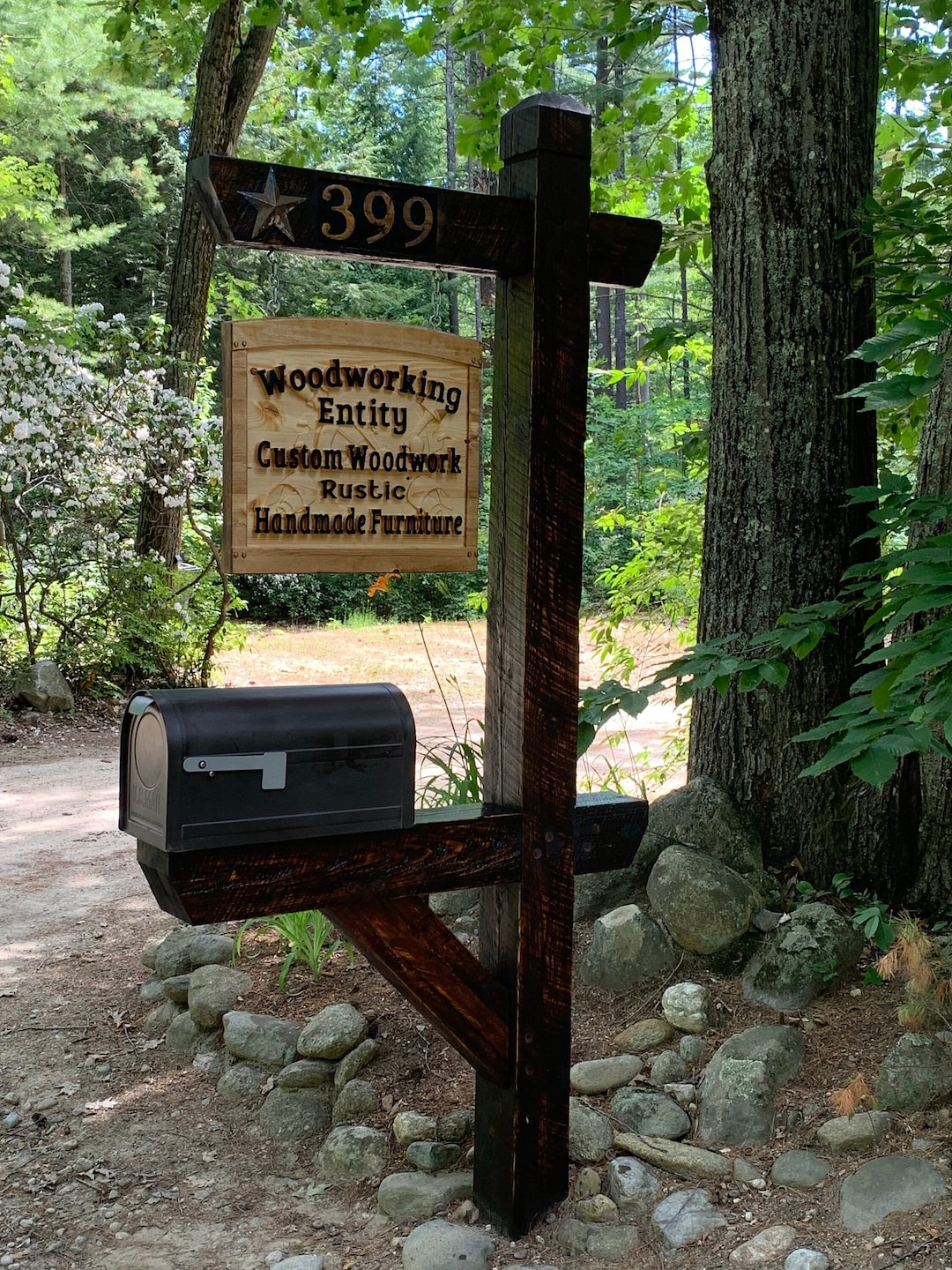 Mailbox Post Custom Handmade Timber Frame Country Double Stack Two ...