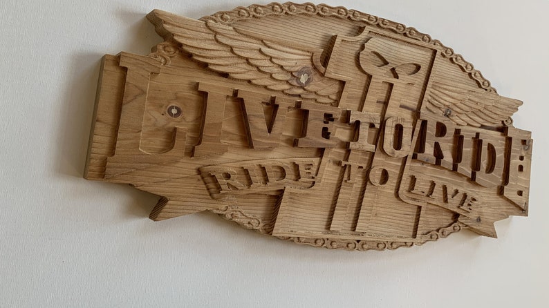 Live to Ride Ride to Live Motorcycle Chain Real Wood Sign | Etsy