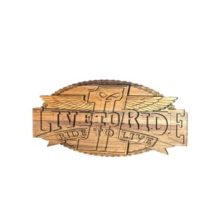 Live to Ride Ride to Live Motorcycle Wrapped in Chain Handmade Real ...