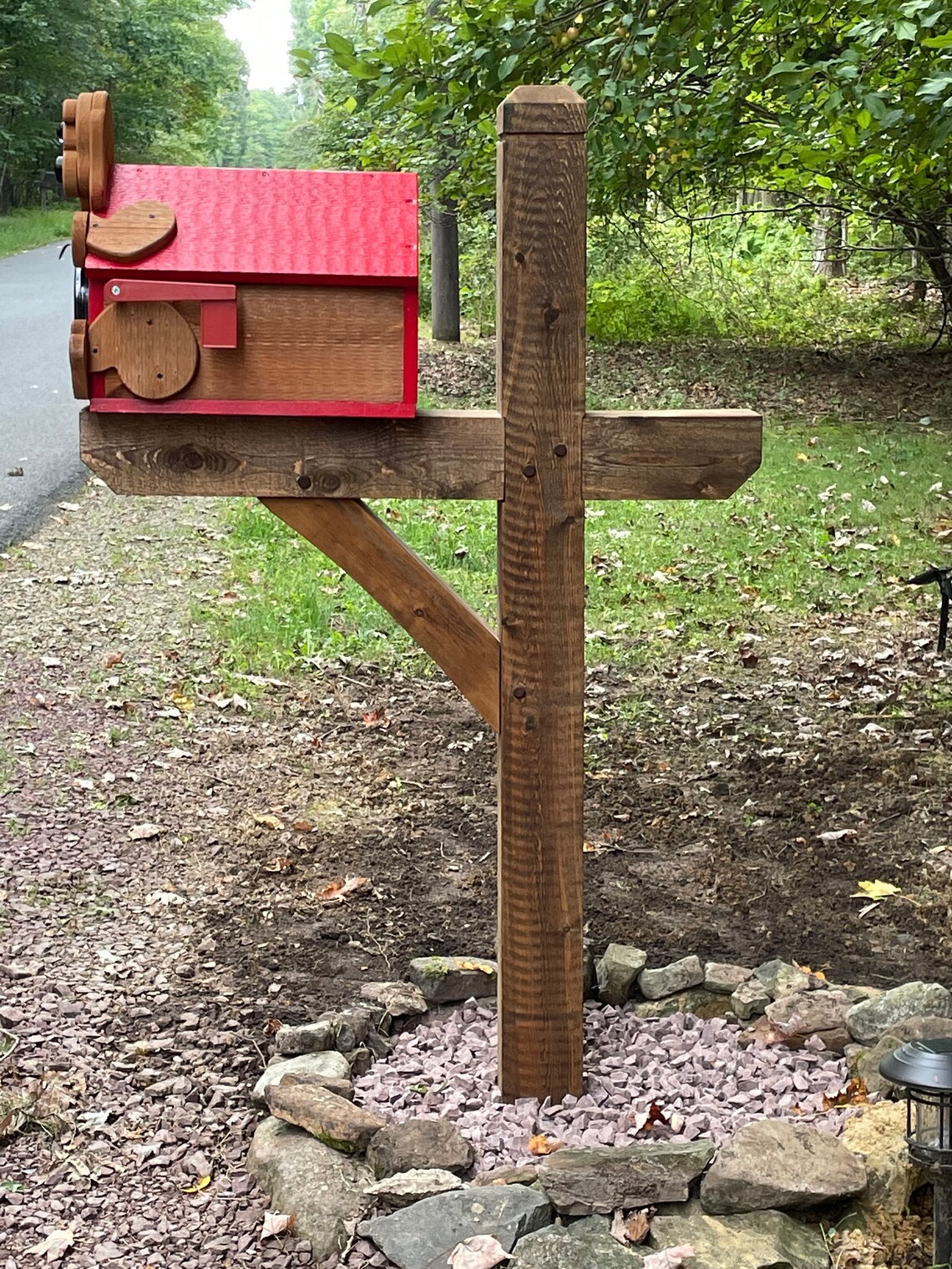 Country Mailbox Post Custom Handmade Rough Sawn Cedar - Etsy