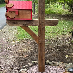 Country Mailbox Post Custom Handmade Rough Sawn Cedar - Product Skus ...