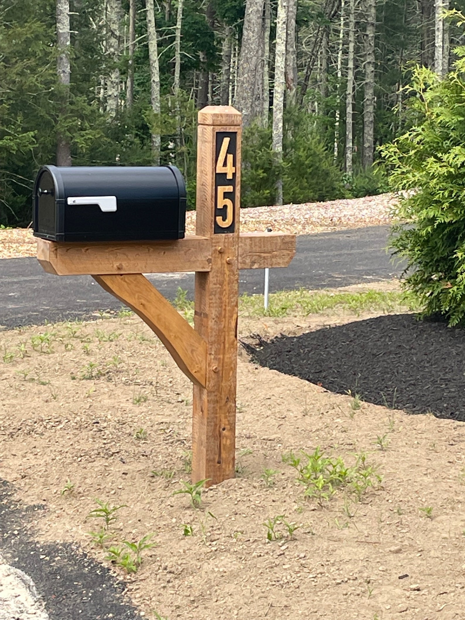 Country Mailbox Post Custom Handmade Rough Sawn Cedar - Product Skus ...