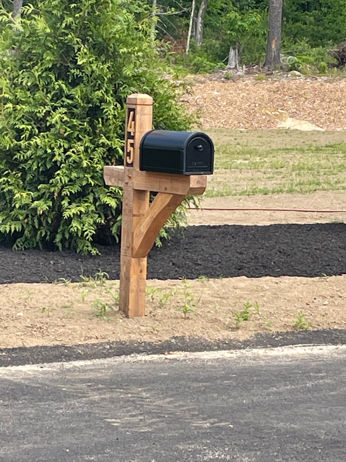 Country Mailbox Post Custom Handmade Rough Sawn Cedar - Etsy