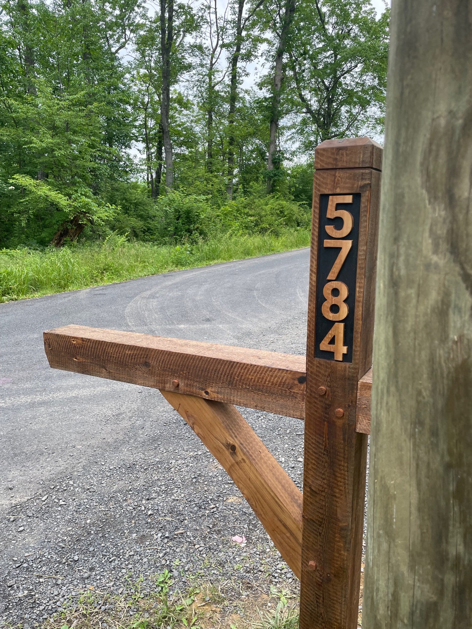 Country Mailbox Post Custom Handmade Rough Sawn Cedar - Product Skus ...