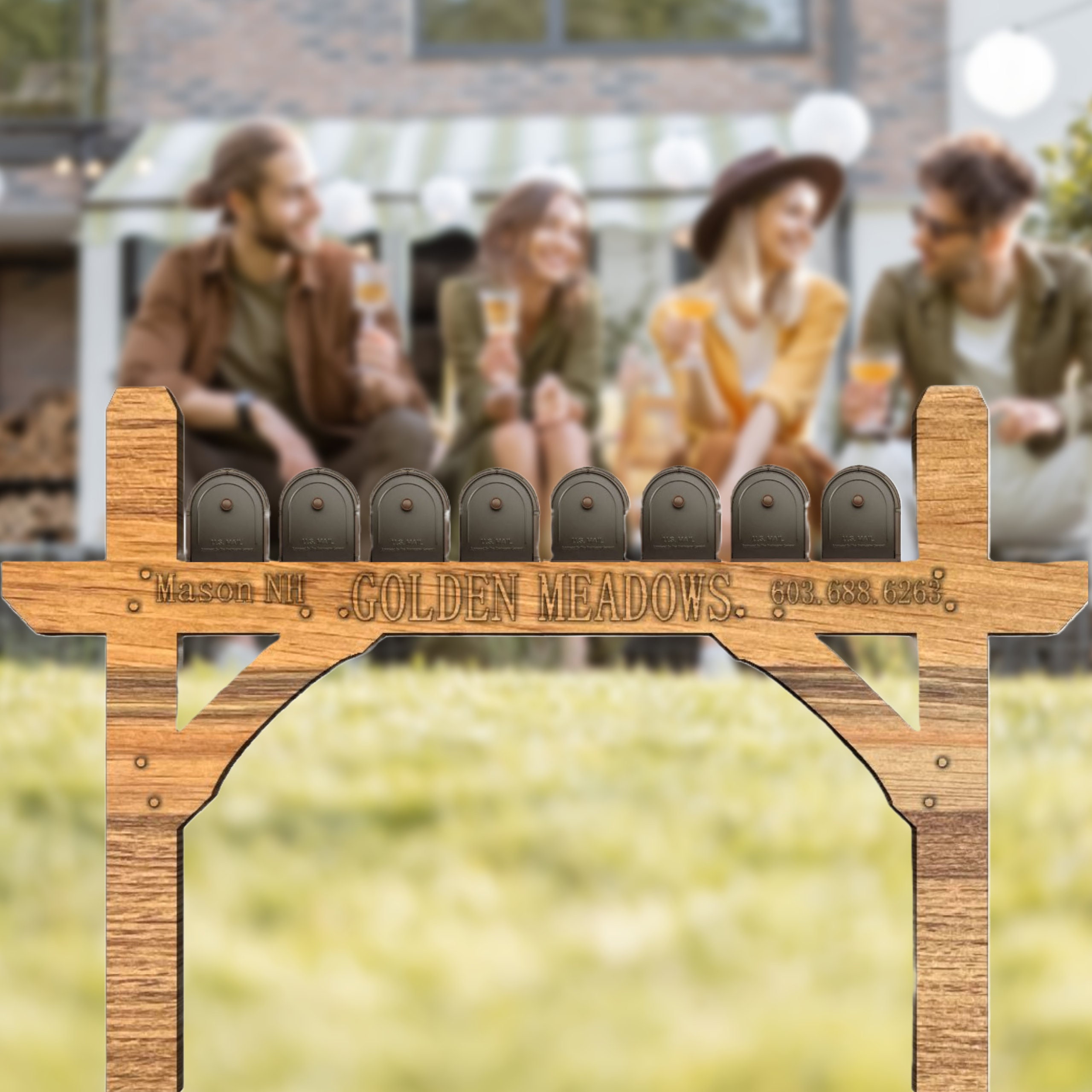 Country Multi Mailbox Timber Frame Post Custom Handmade Rough - Etsy