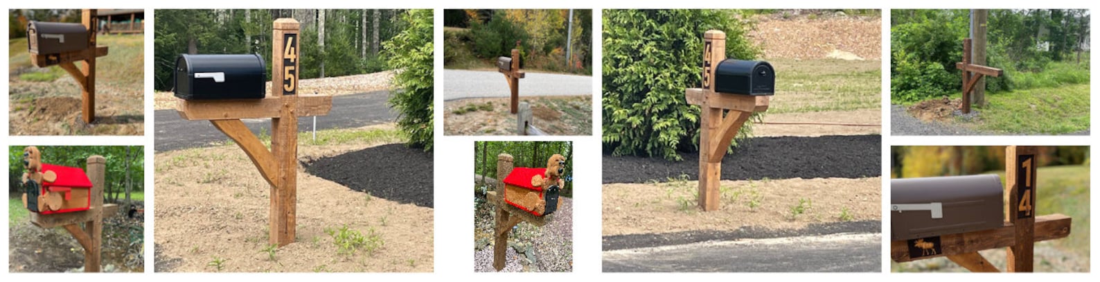 Country Mailbox Post Custom Handmade Rough Sawn Cedar - Product Skus ...