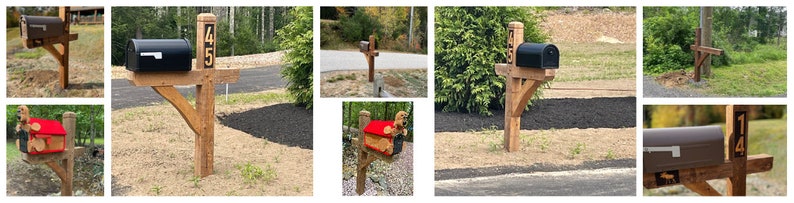 Country Mailbox Post Custom Handmade Rough Sawn Cedar - Product Skus ...