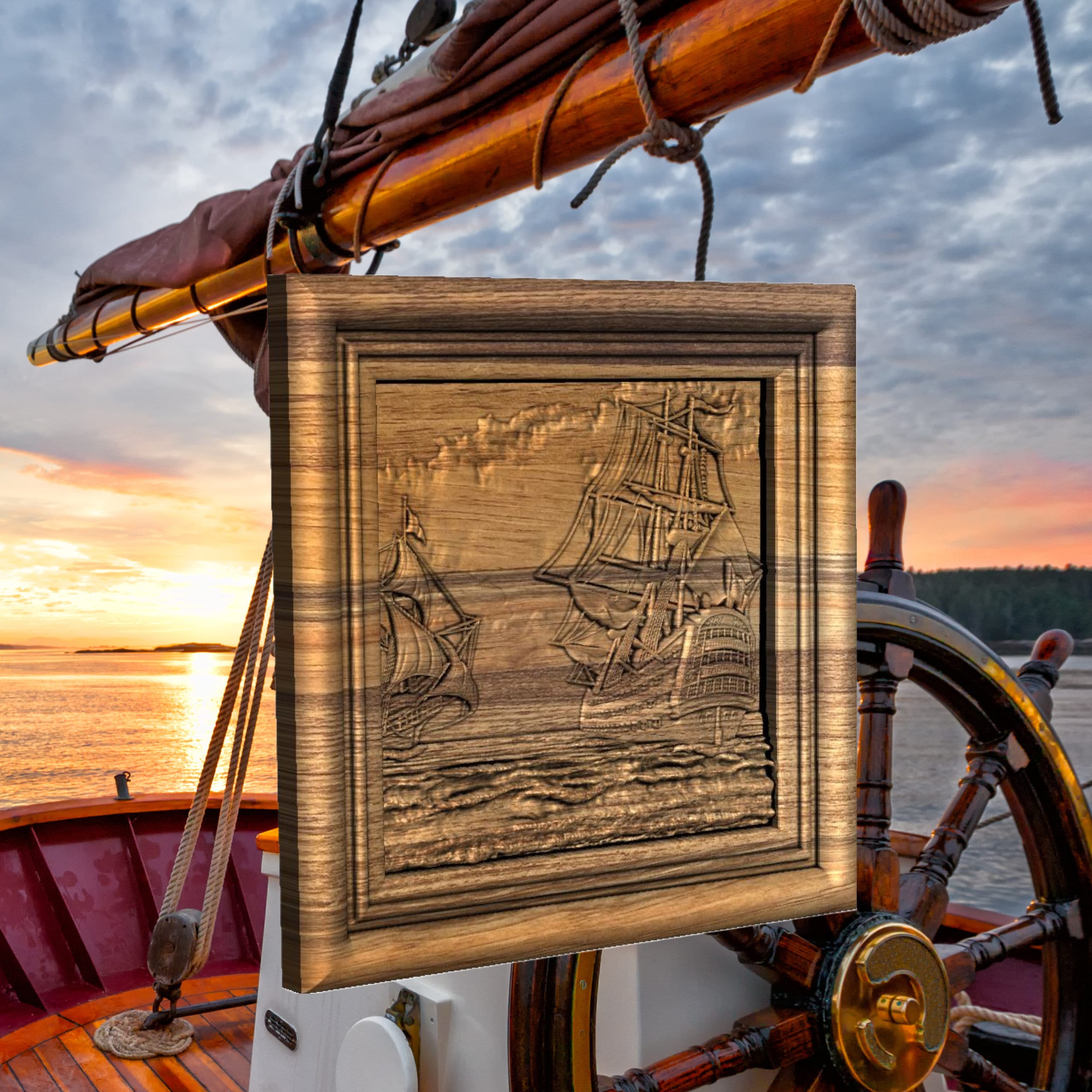 Custom Wall Art Tall Ships Handmade Wood Panel - Etsy