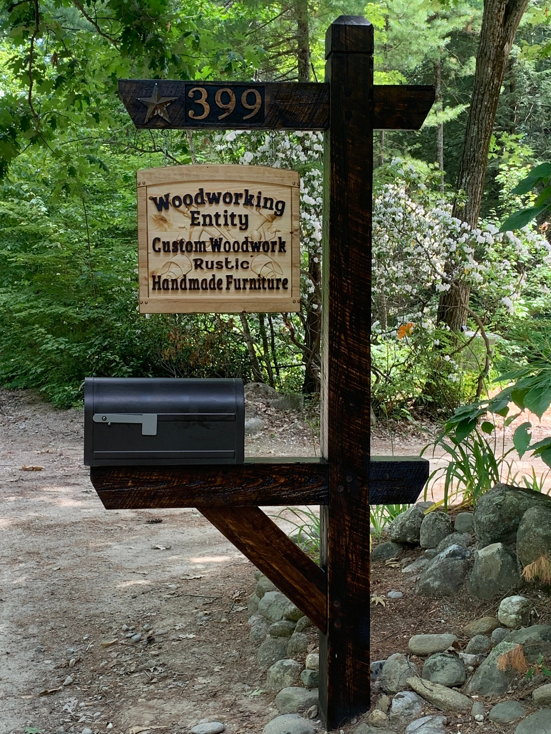 Mailbox Post Custom Handmade Timber Frame Country Double Stack Two ...