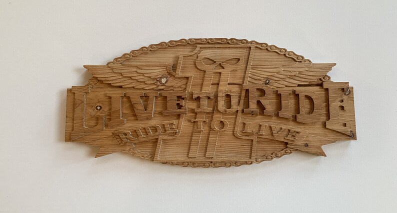 Live to Ride Ride to Live Motorcycle Chain Real Wood Sign | Etsy