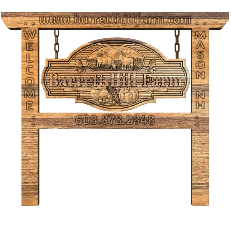 Handmade Country Timber Signage Display Frame With Personalization ...