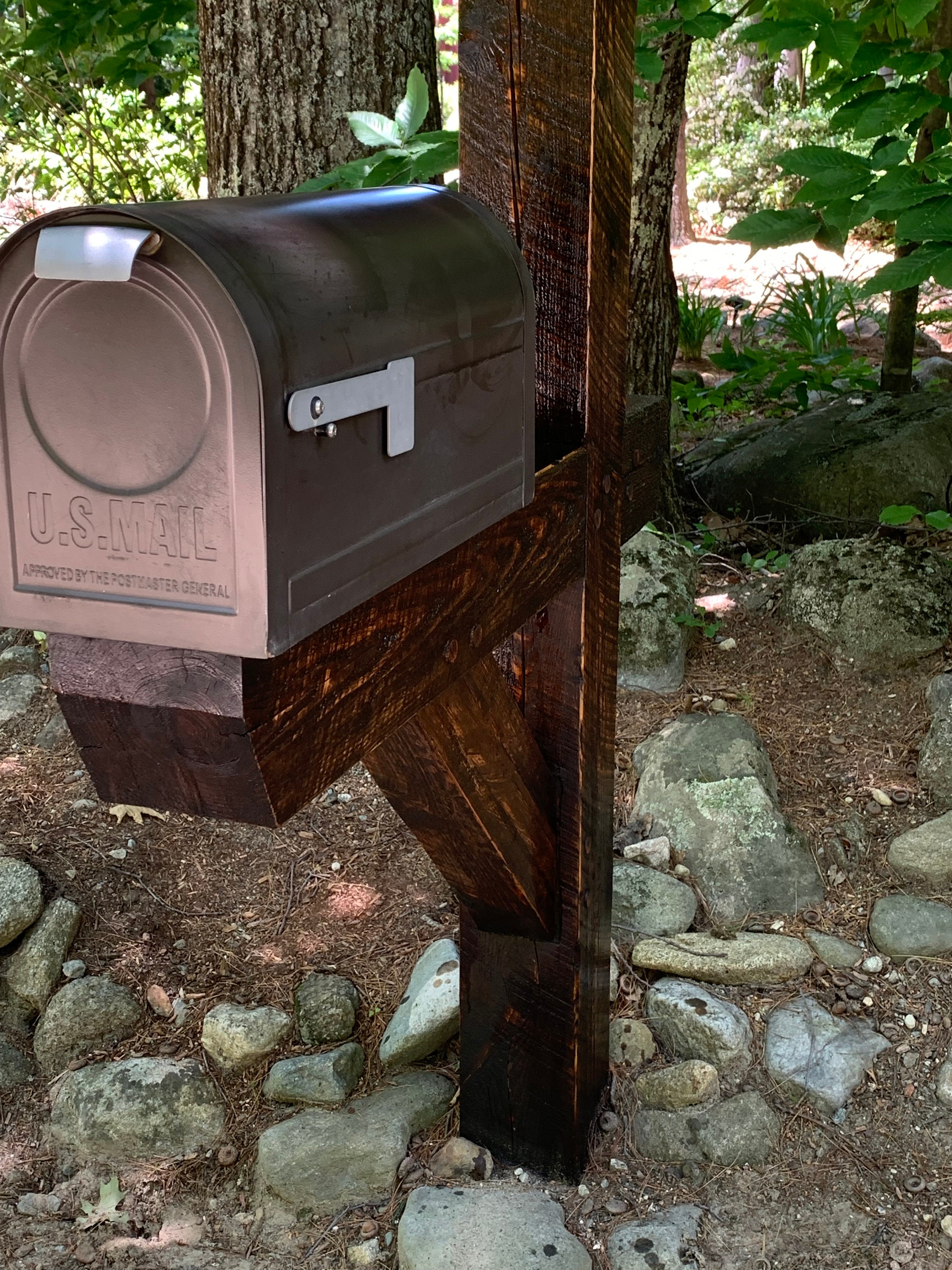 Mailbox Post Custom Handmade Timber Frame Country Double Stack Two ...