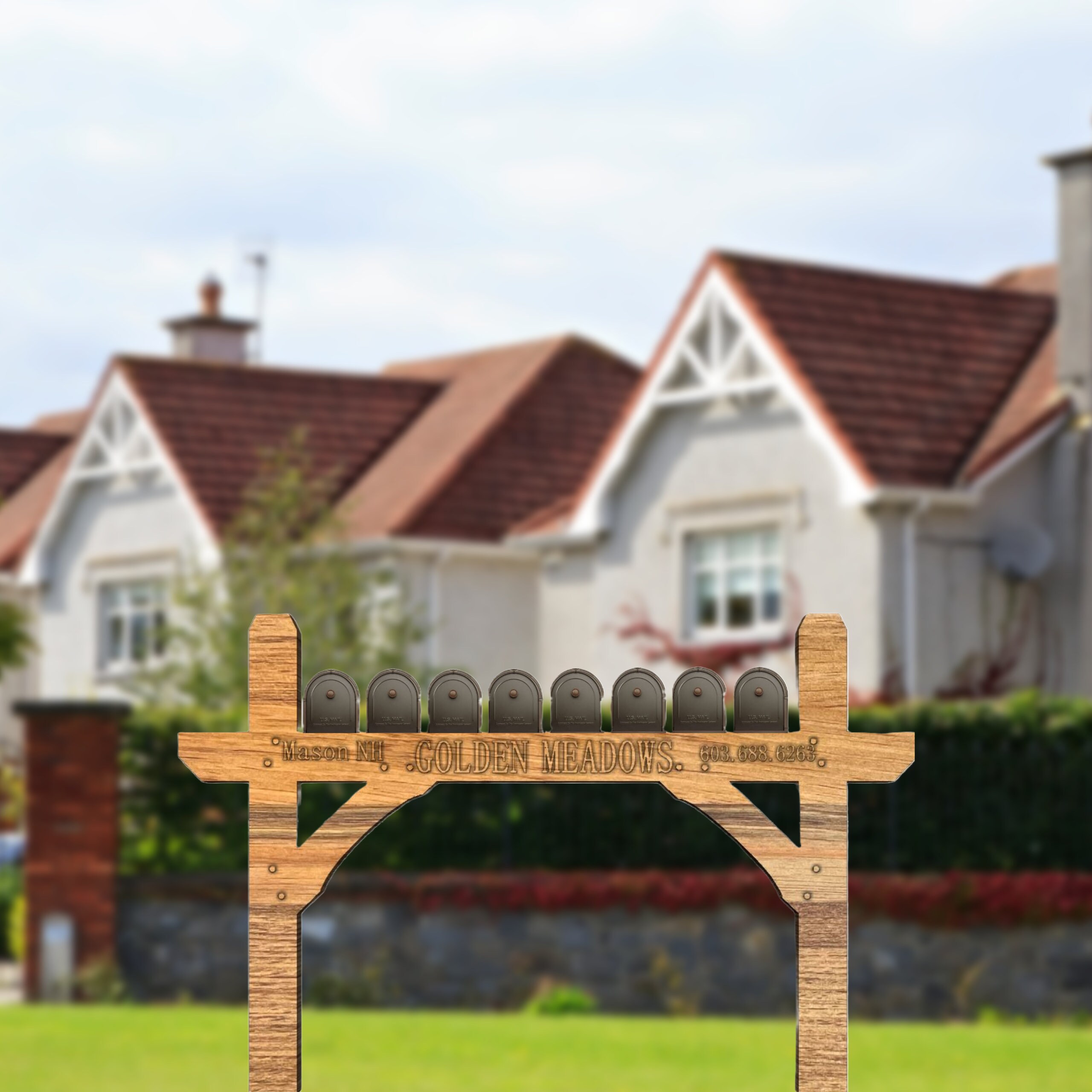 Country Multi Mailbox Timber Frame Post Custom Handmade Rough - Etsy