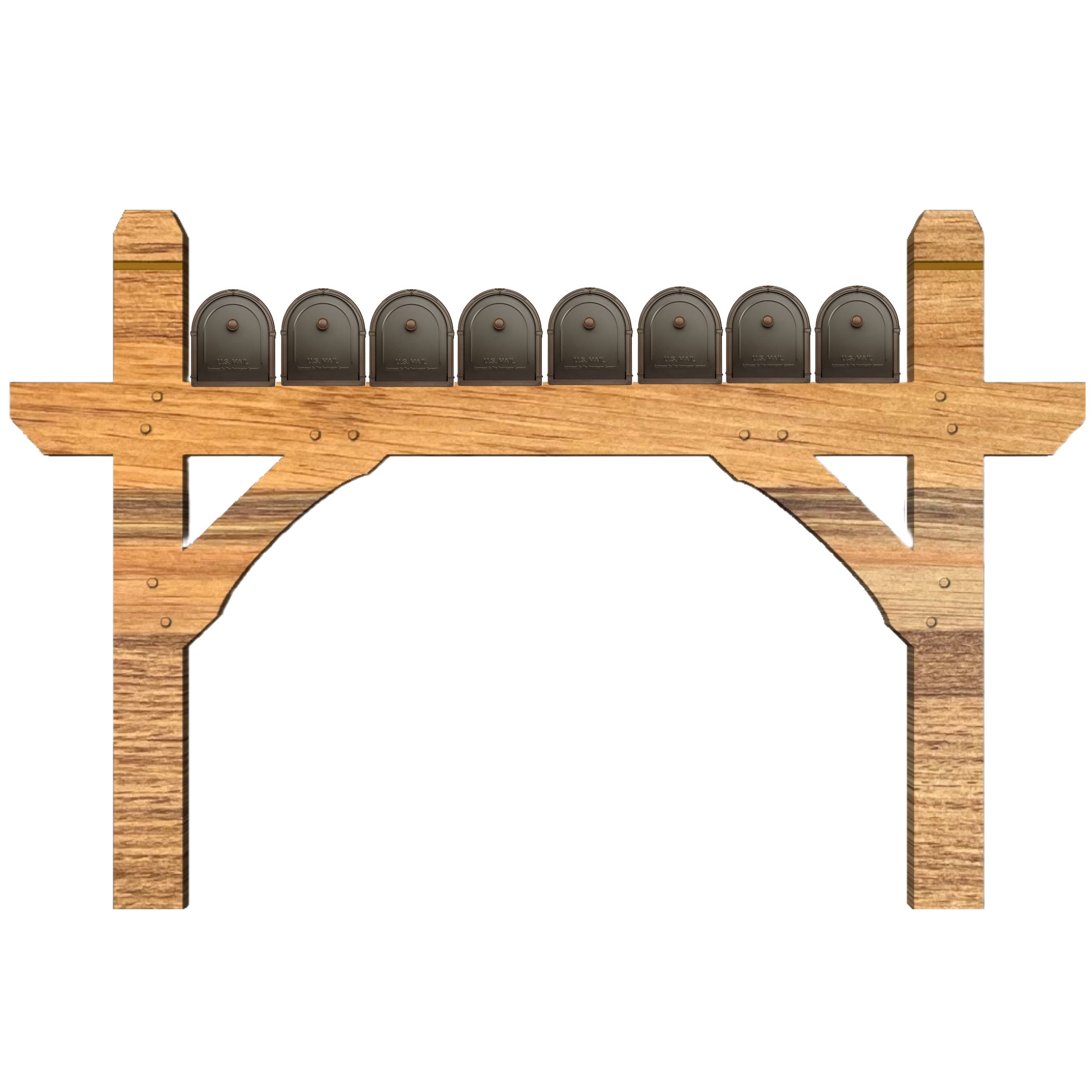 Country Multi Mailbox Timber Frame Post Custom Handmade Rough Sawn ...