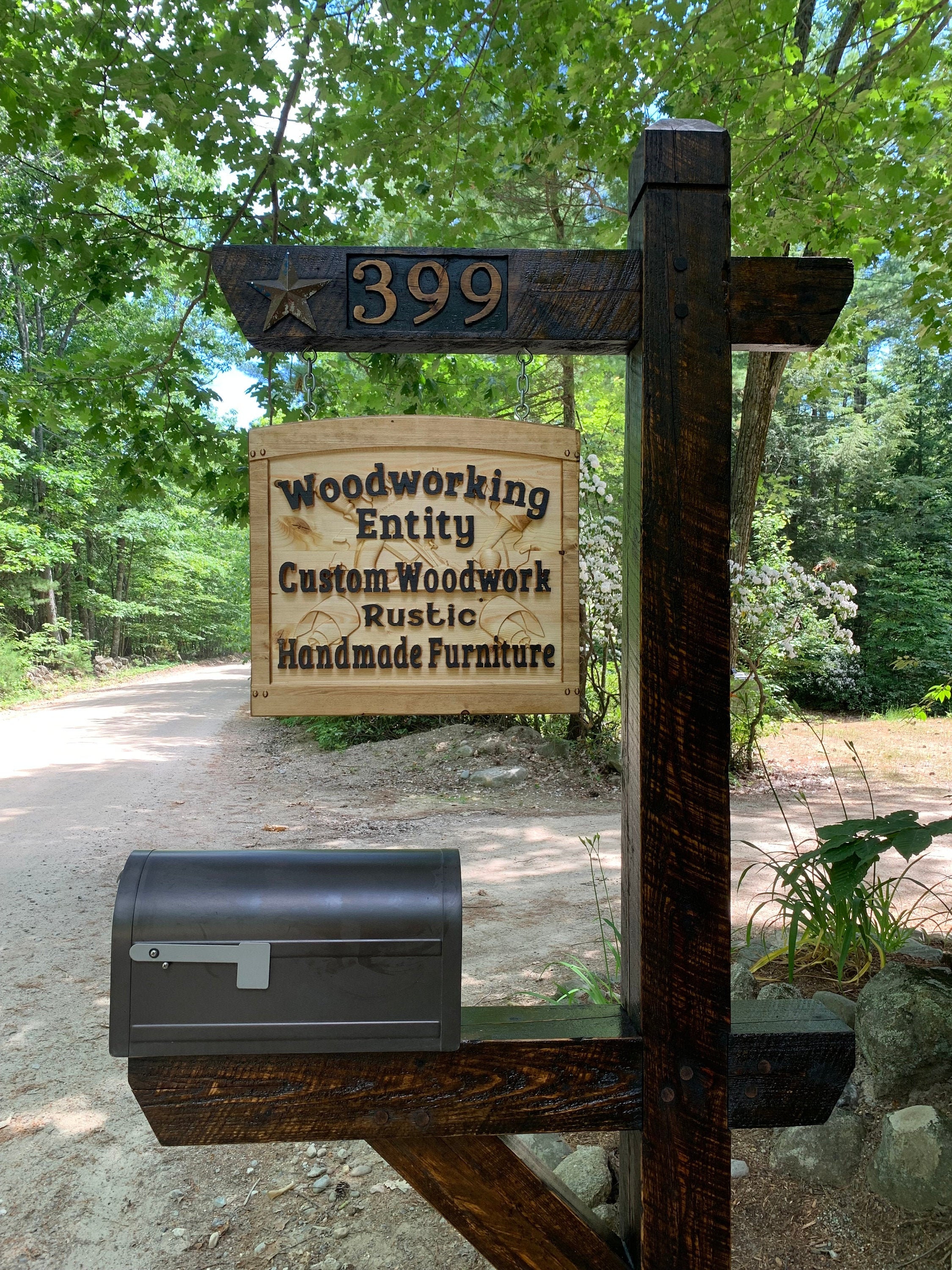 Mailbox Post Custom Handmade Timber Frame Country Double Stack Two ...