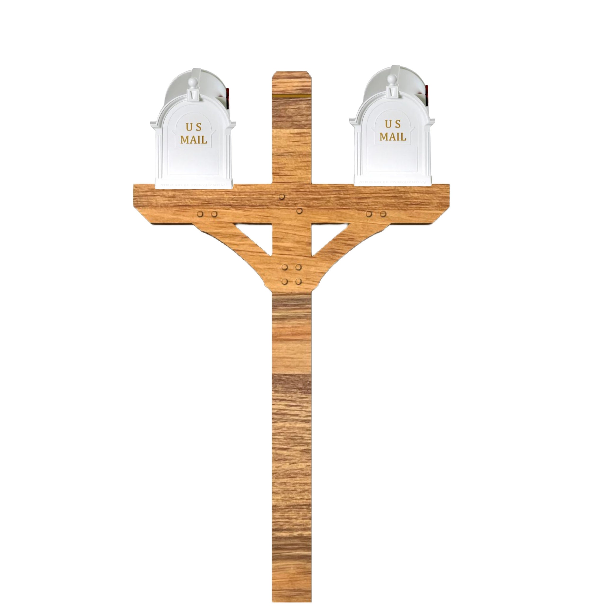 Country Twin Mailbox Timber Frame Post Custom Handmade Rough - Etsy