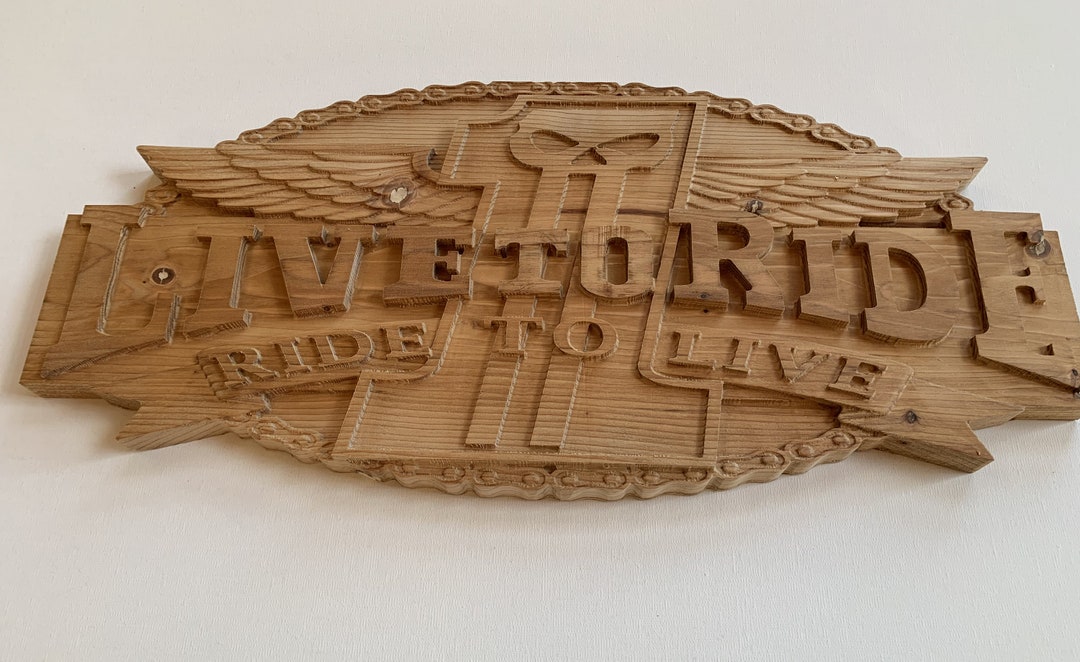 Live to Ride Ride to Live Motorcycle Chain Real Wood Sign - Etsy