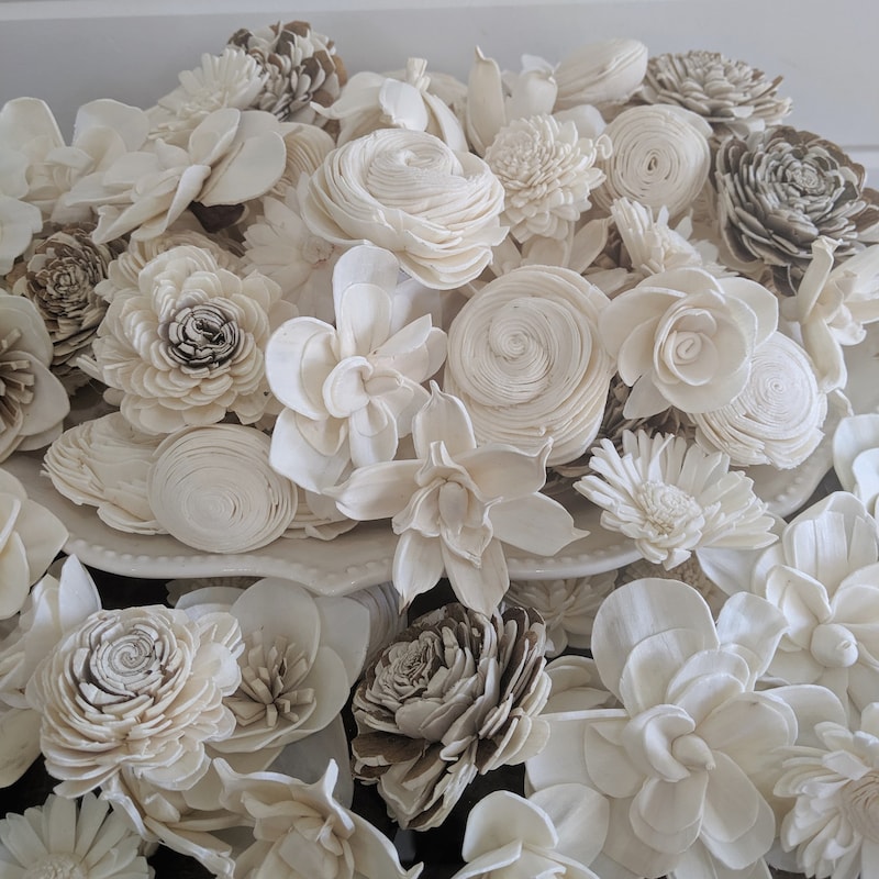 Wood Flowers - Etsy
