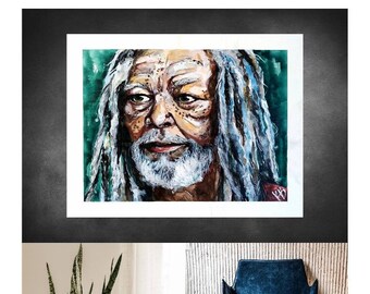 Morgan Freeman Oil Portrait - Etsy