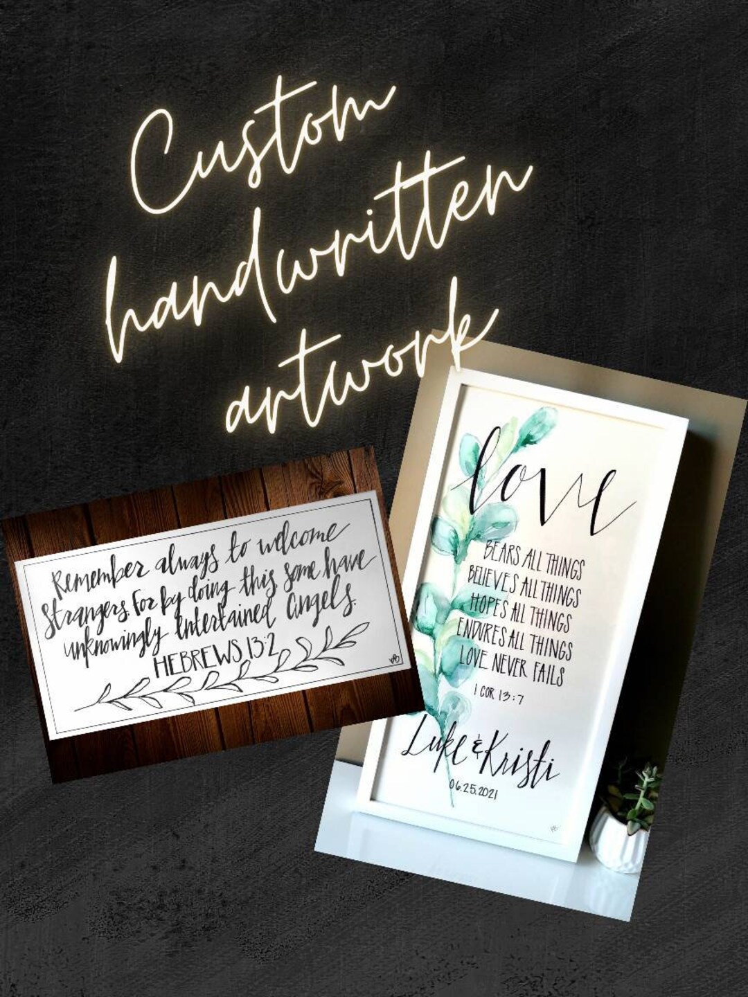 Custom Handwritten Art, Ink and Watercolor, Bible Verses, Prophetic Art ...