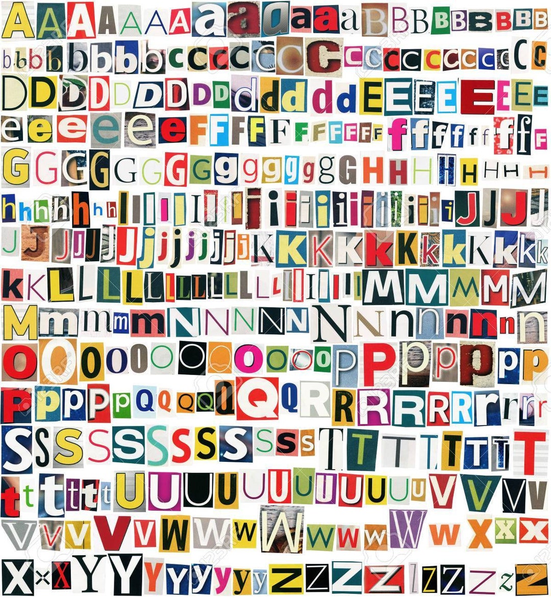 LETTERS 100 Pieces Magazine Letter Cutouts Multi Size & Color Great for ...