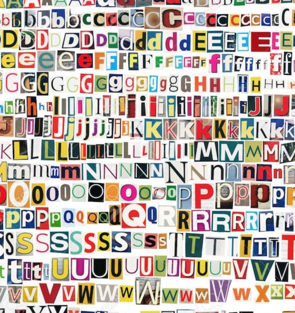 1,000 Individual Letters - Magazine Clippings - Arts & Crafts Project ...