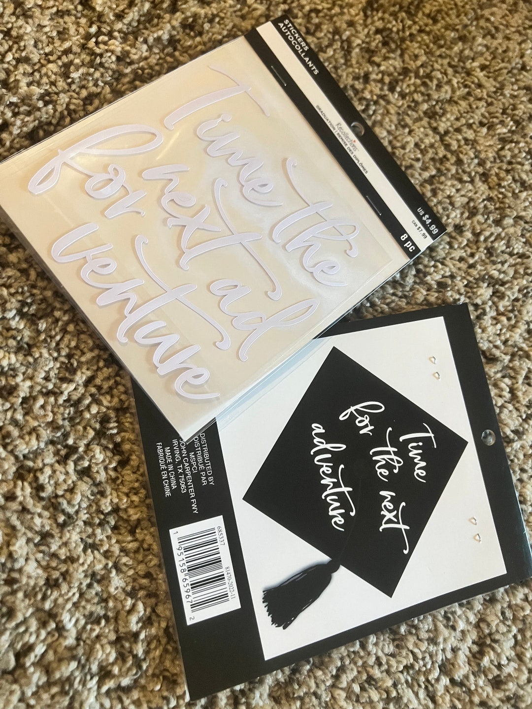 Grad Cap Decorating Kit! “time for the Next Adventure” Graduation Hat ...