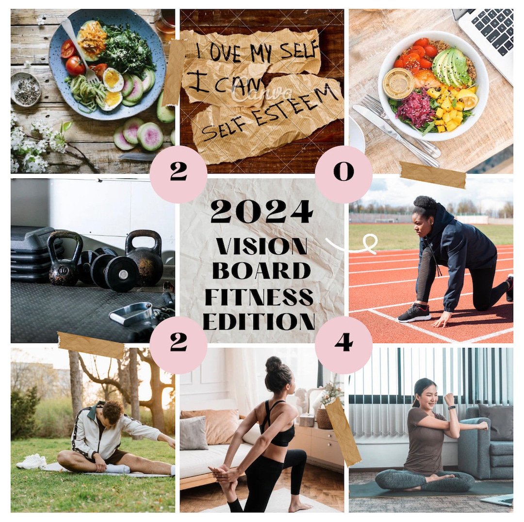 Fitness and Health Vision Board Kit - Self Discipline Diet Exercise ...