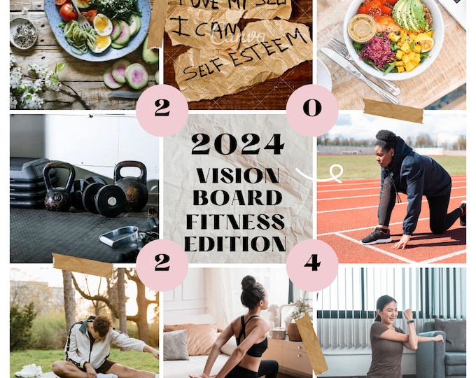 Fitness and Health Vision Board Kit - Self Discipline Diet Exercise ...